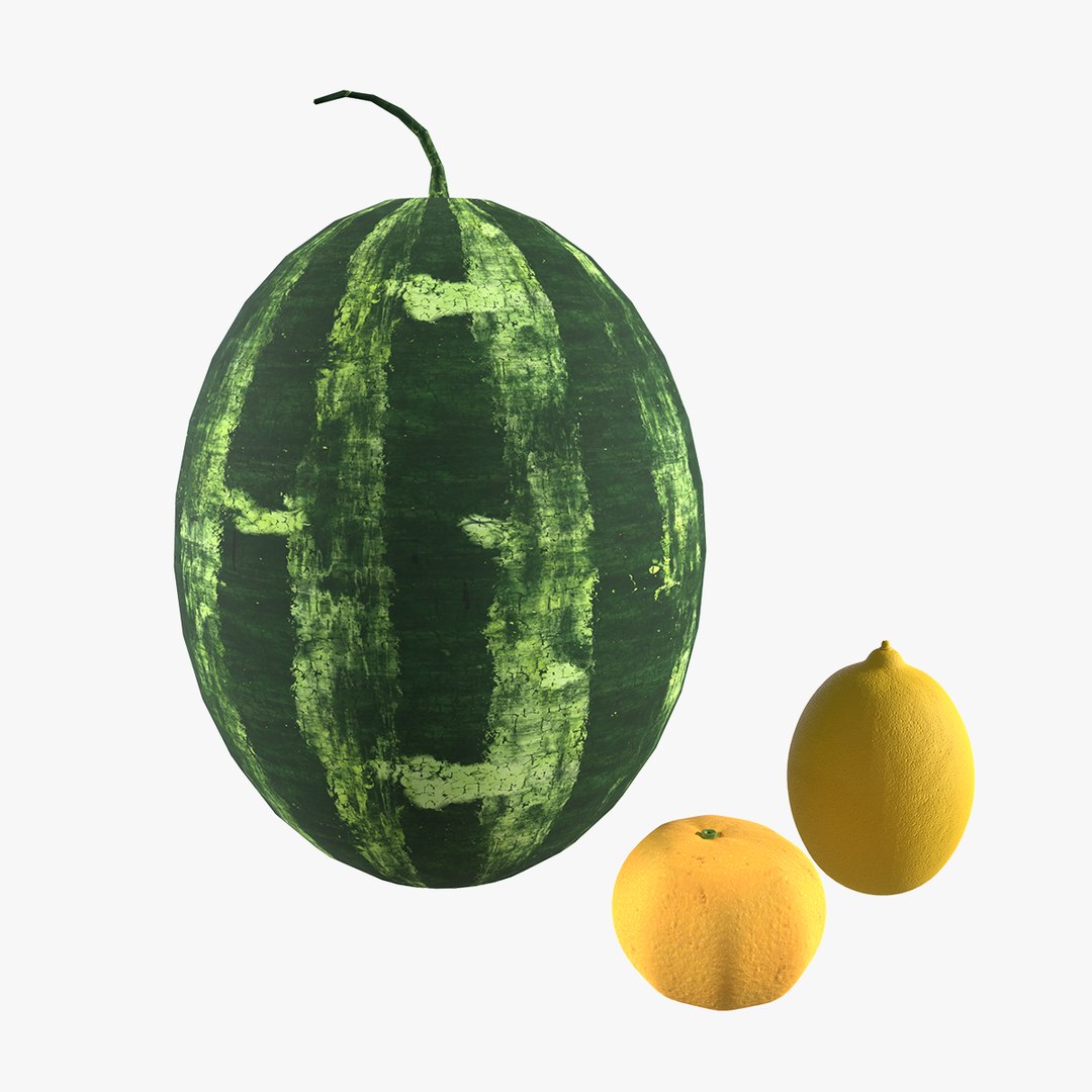 3D 3 Fruit Pack Model - TurboSquid 1877155