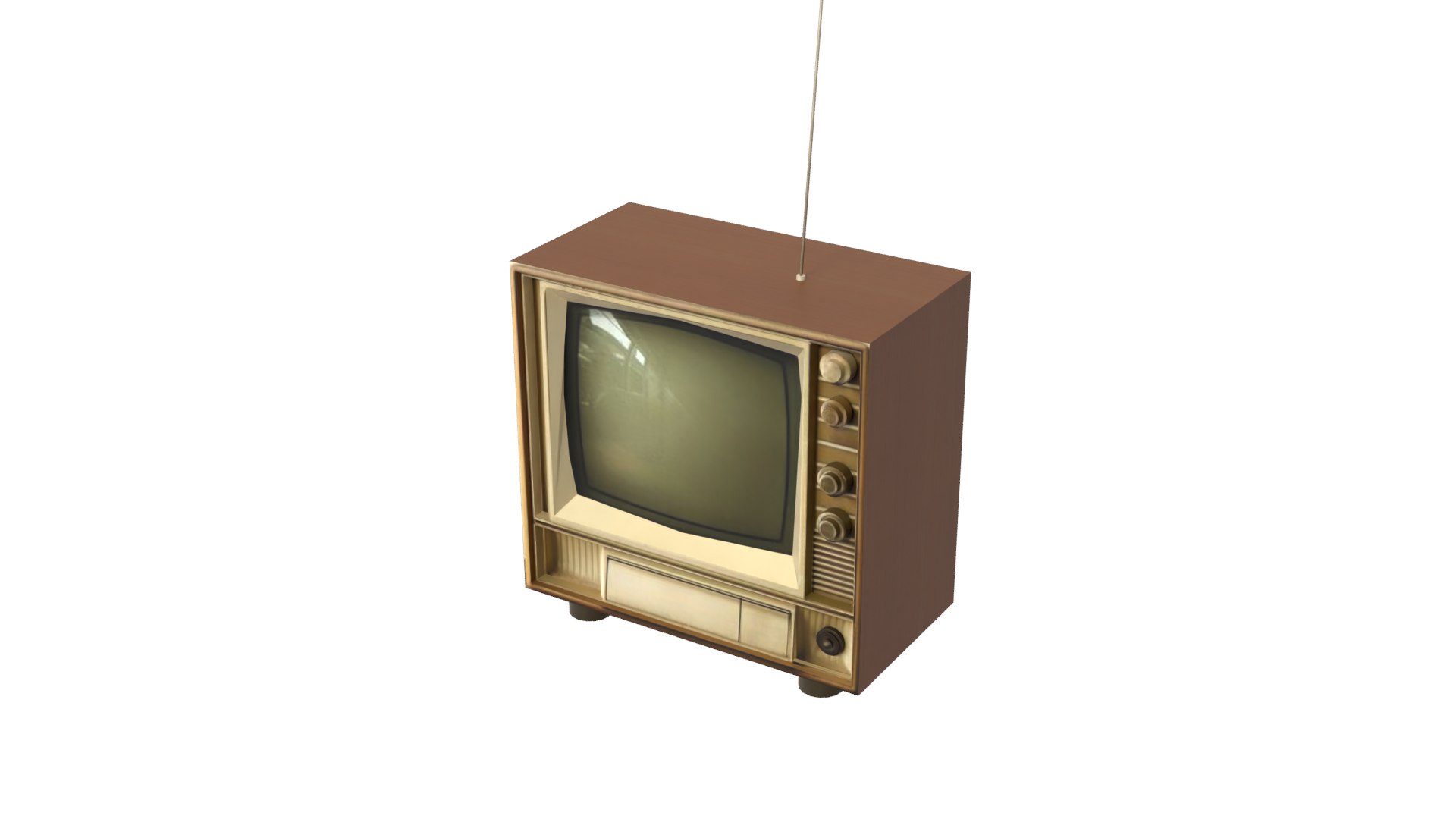 Antique TV Old Television 3D Model - TurboSquid 2236160