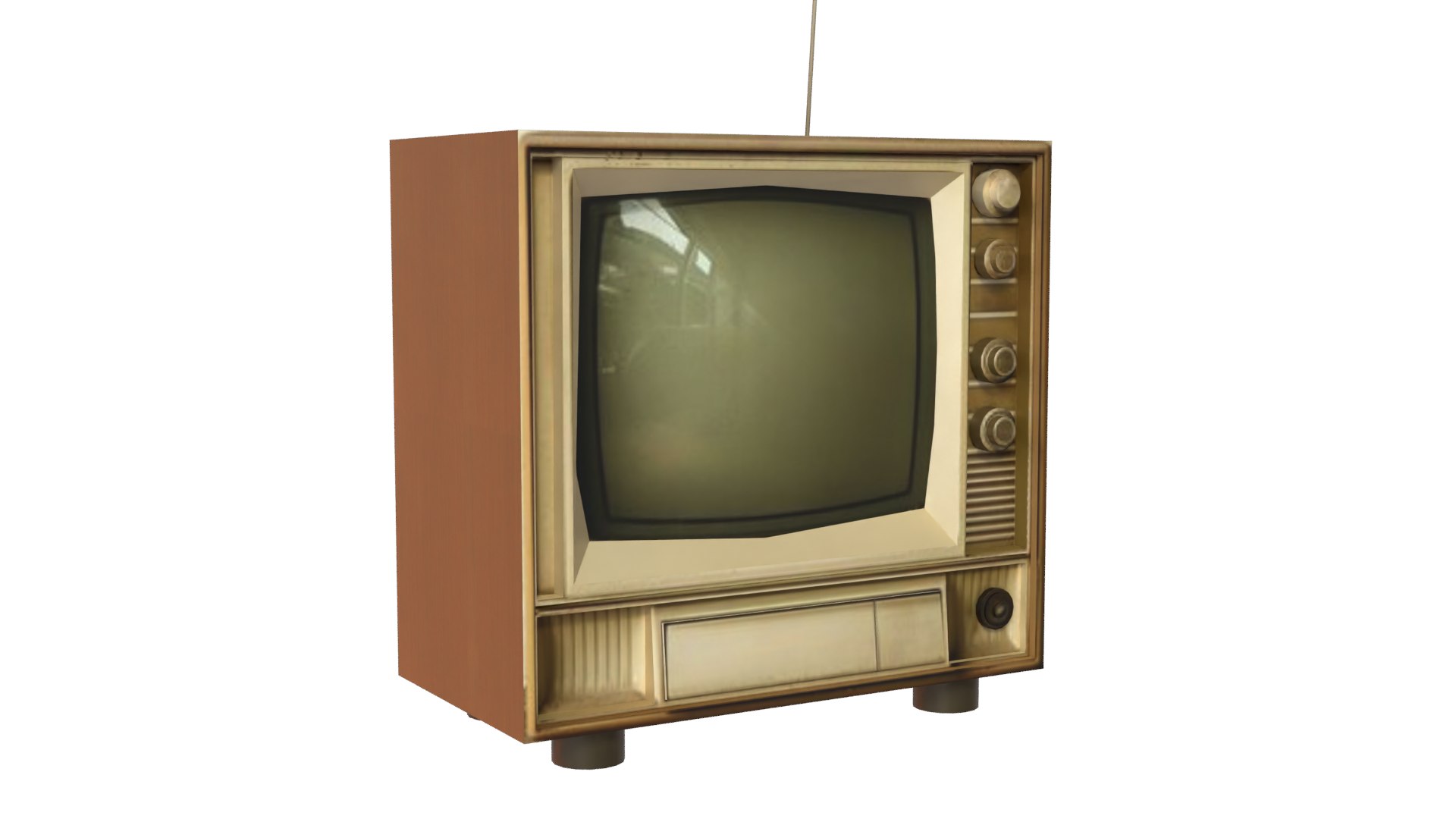Antique TV Old Television 3D Model - TurboSquid 2236160