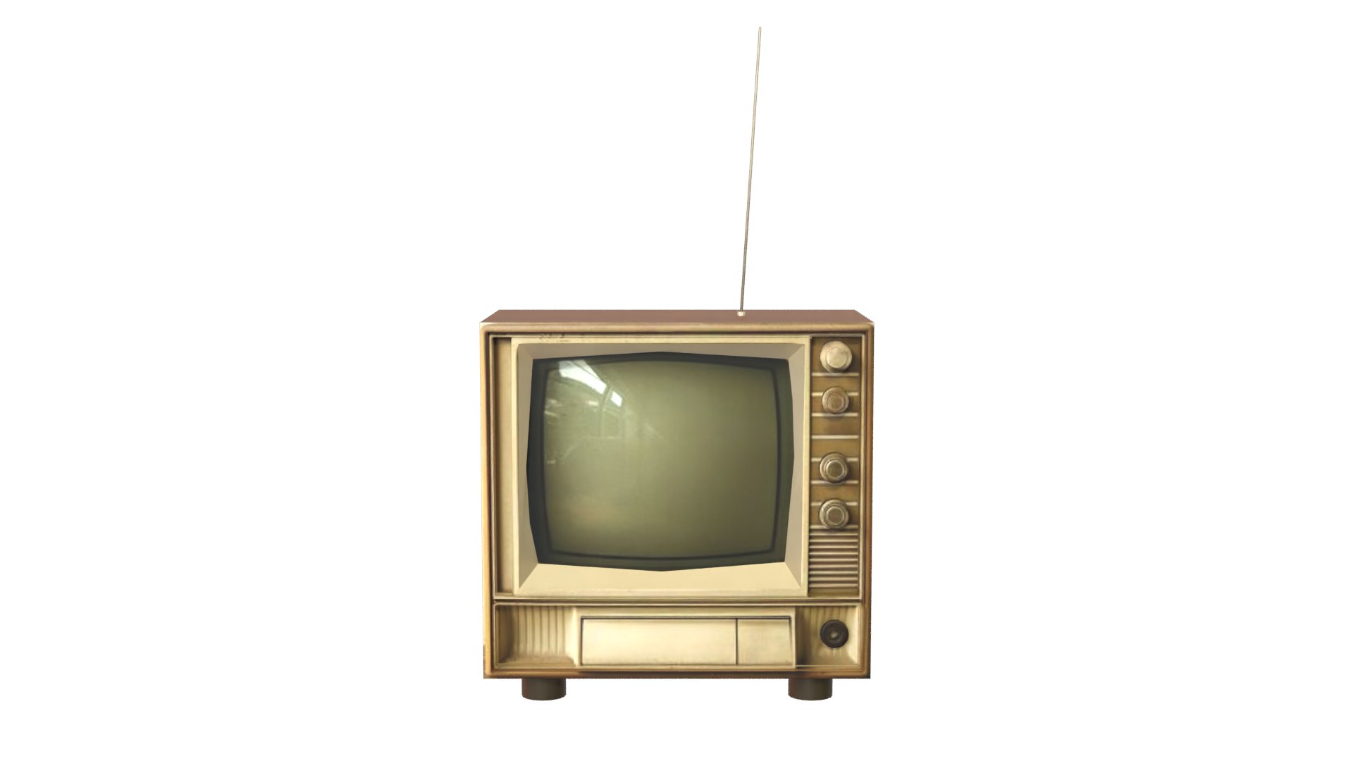 Antique TV Old Television 3D Model - TurboSquid 2236160