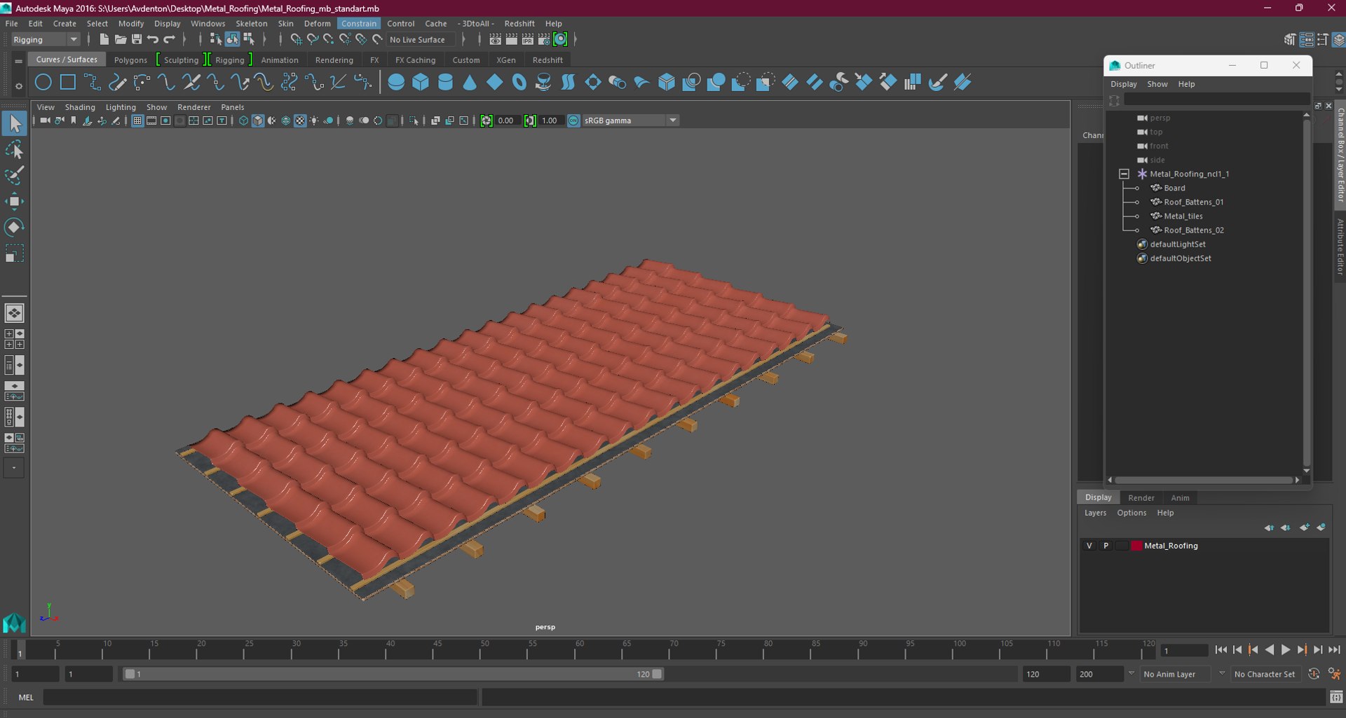 Metal Roofing 3D Model - TurboSquid 2248103