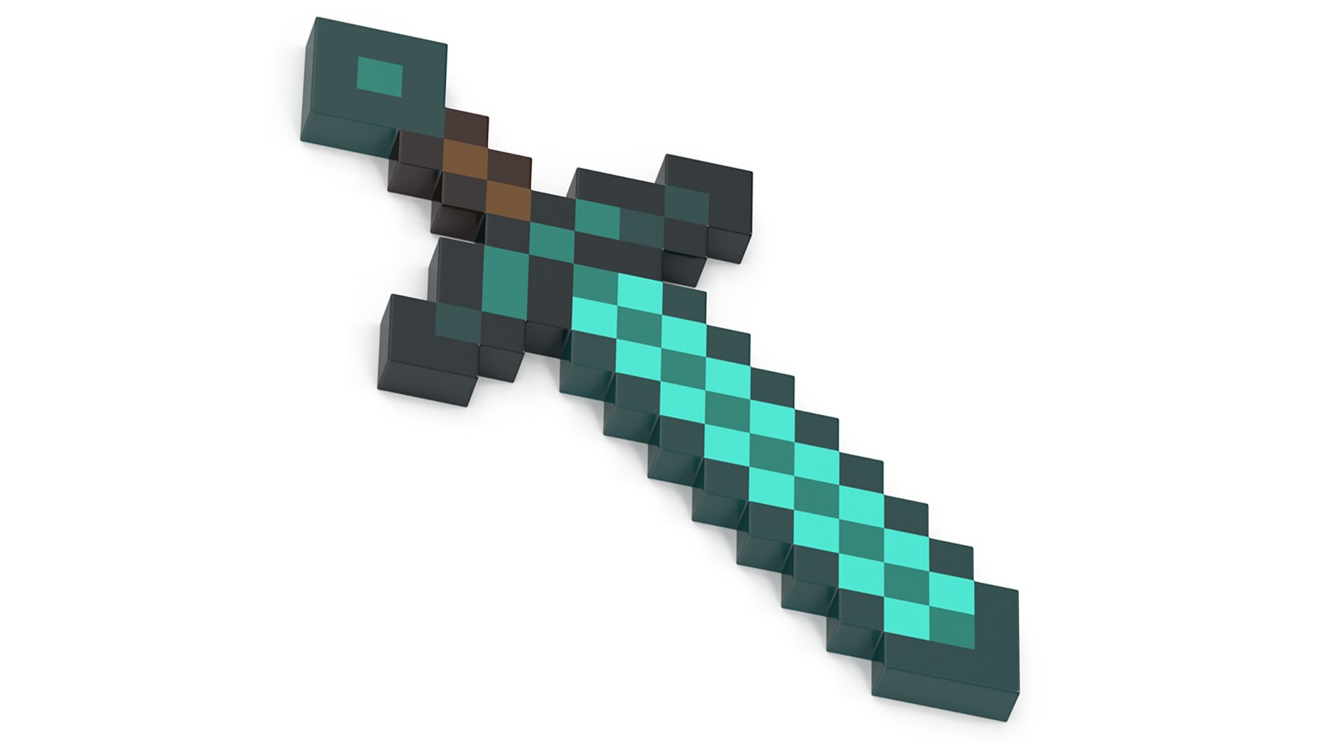 Pixelated Minecraft Diamond Sword 3D - TurboSquid 2294241