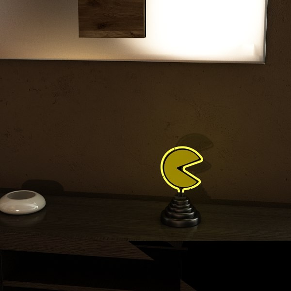 pacman lamp 3d max