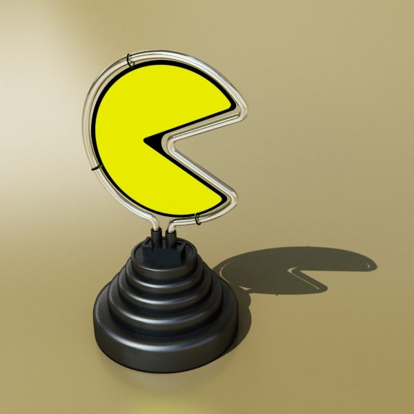 pacman lamp 3d max