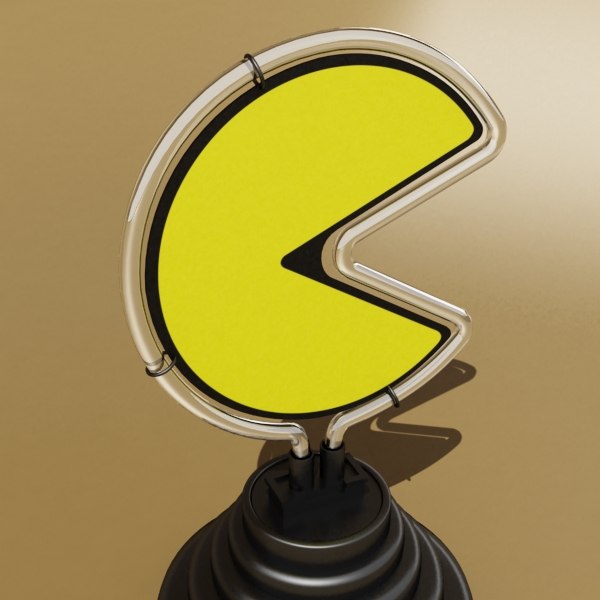 pacman lamp 3d max
