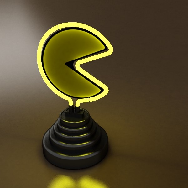 pacman lamp 3d max