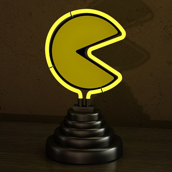 pacman lamp 3d max