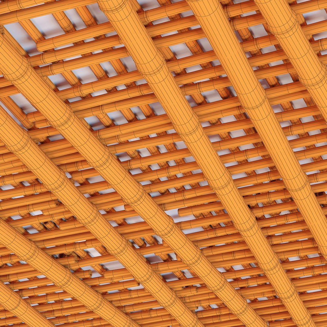 3D ceiling bamboo model - TurboSquid 1596719