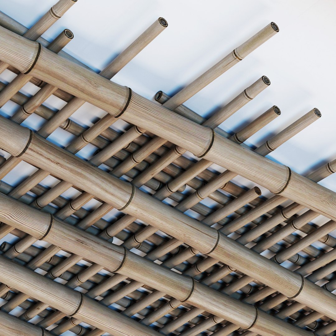 3D ceiling bamboo model - TurboSquid 1596719