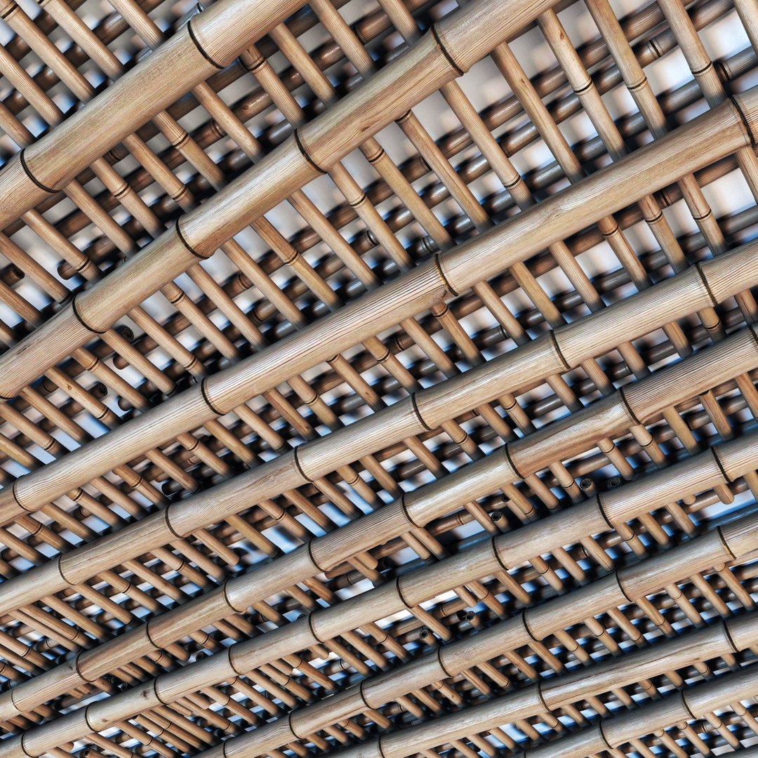 3D ceiling bamboo model - TurboSquid 1596719