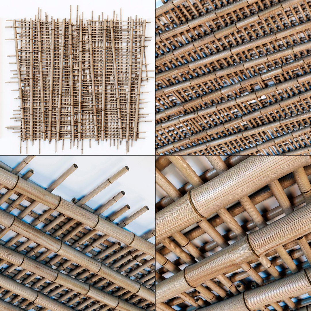 3D ceiling bamboo model - TurboSquid 1596719