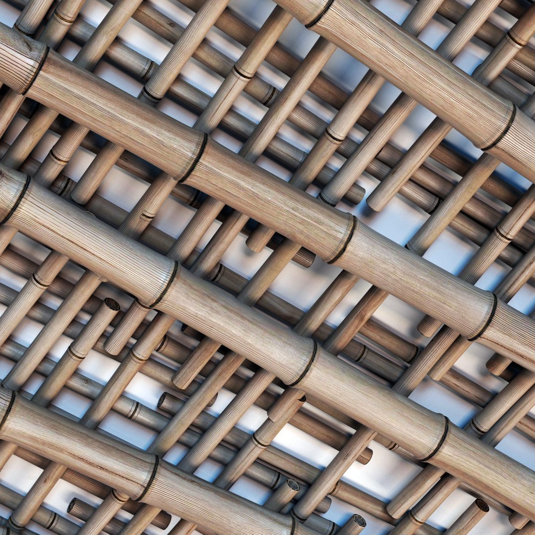 3D ceiling bamboo model - TurboSquid 1596719