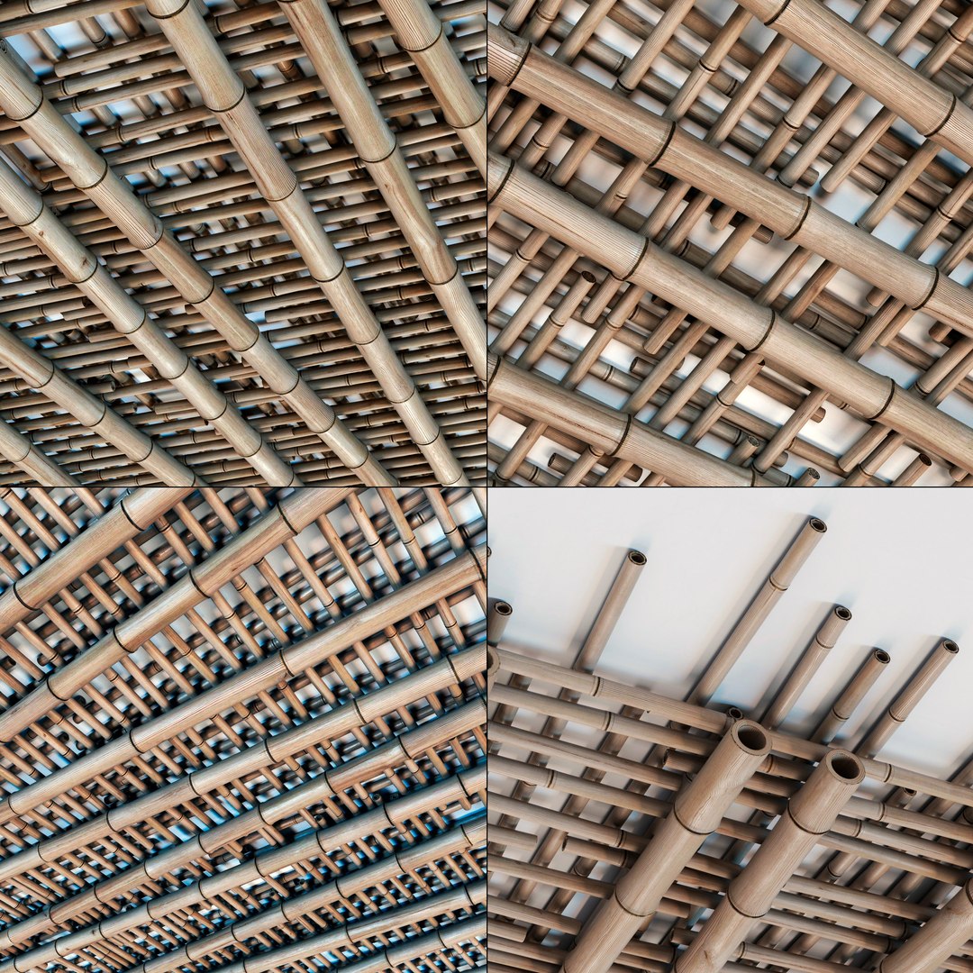 3D ceiling bamboo model - TurboSquid 1596719