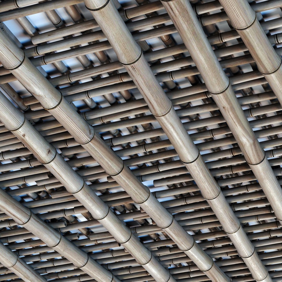 3D ceiling bamboo model - TurboSquid 1596719