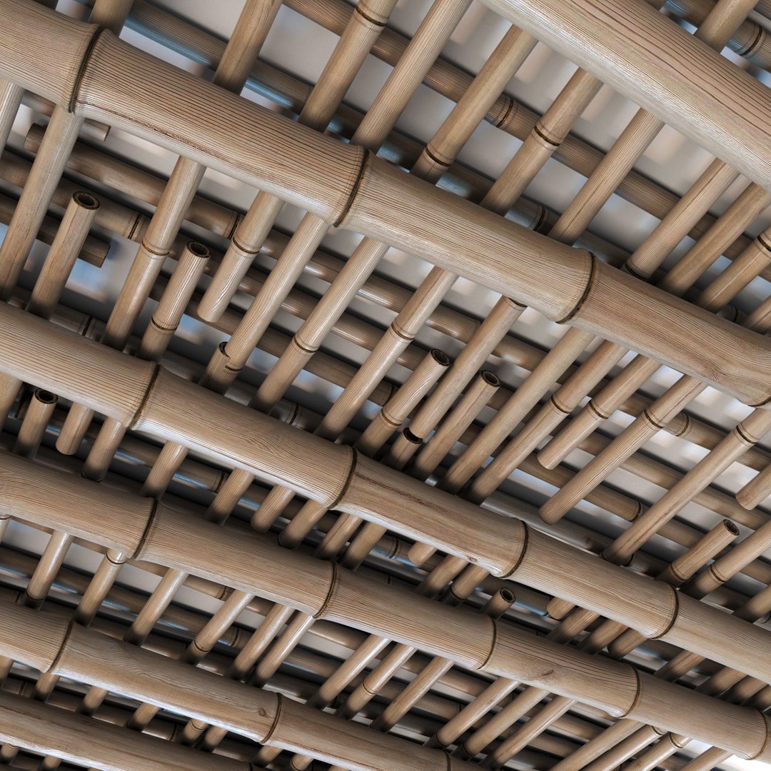 3D ceiling bamboo model - TurboSquid 1596719