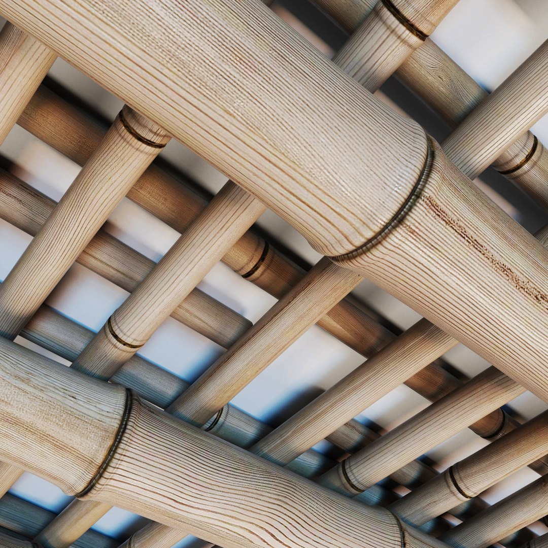 3D ceiling bamboo model - TurboSquid 1596719