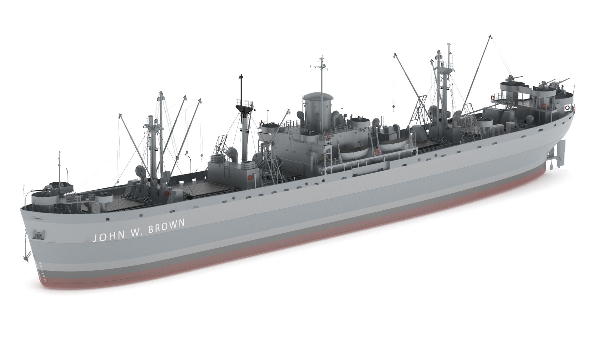 SS John W Brown Liberty 3D Model - TurboSquid 2166181