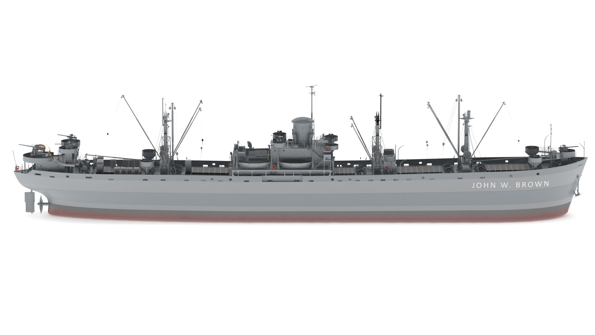 SS John W Brown Liberty 3D Model - TurboSquid 2166181