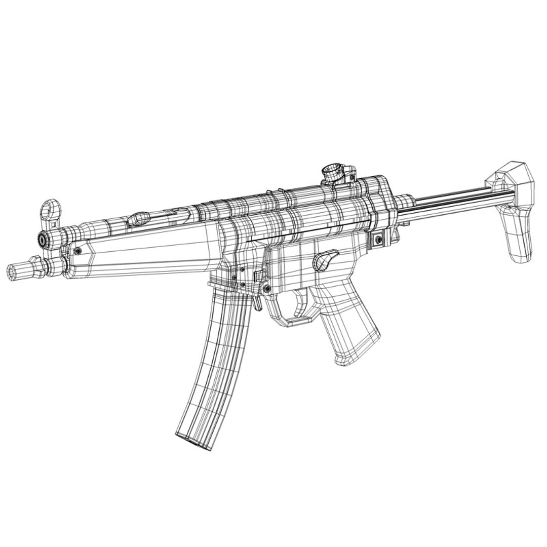 accurate sub-machine gun 3d model