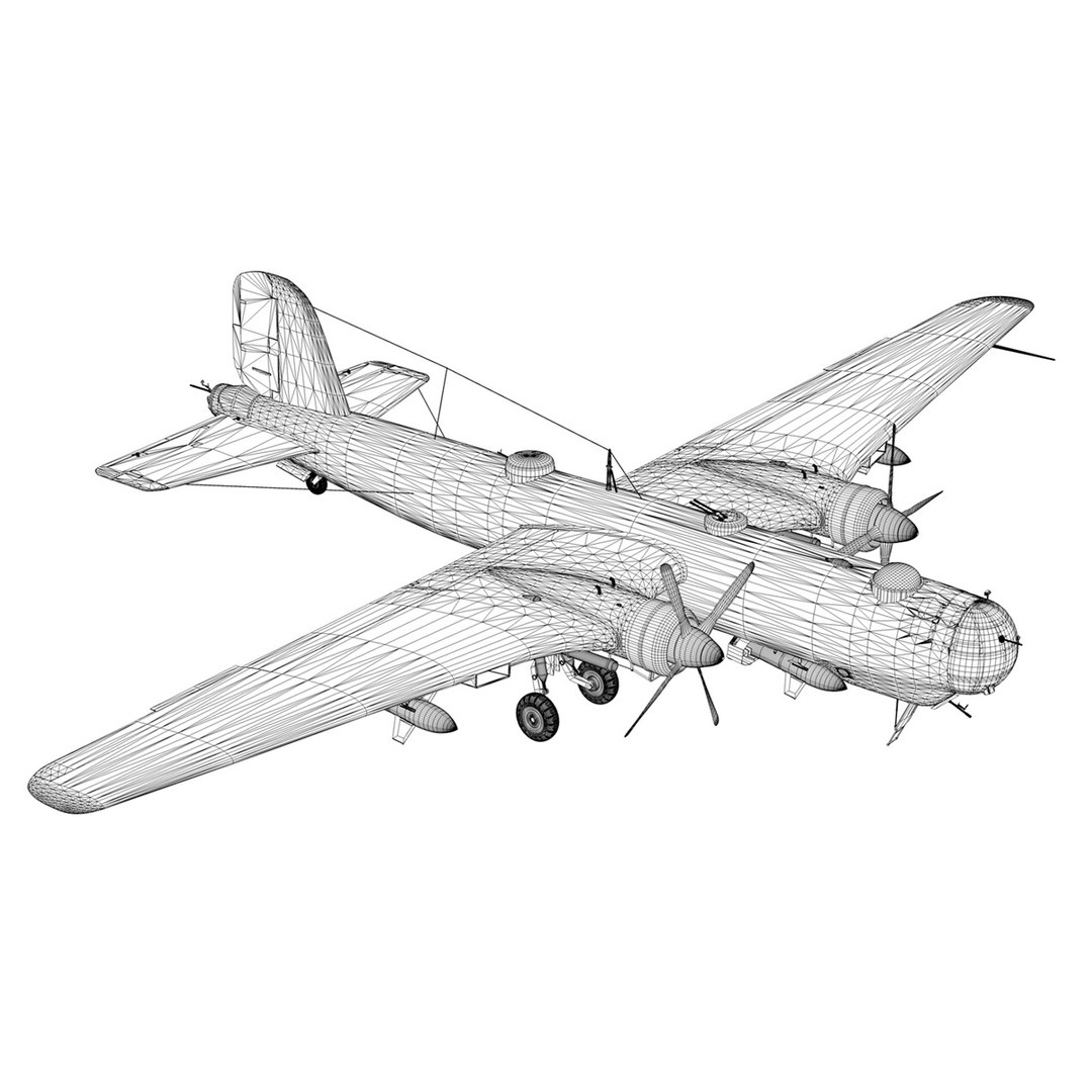 3d Heinkel He-177 A-5 - Model