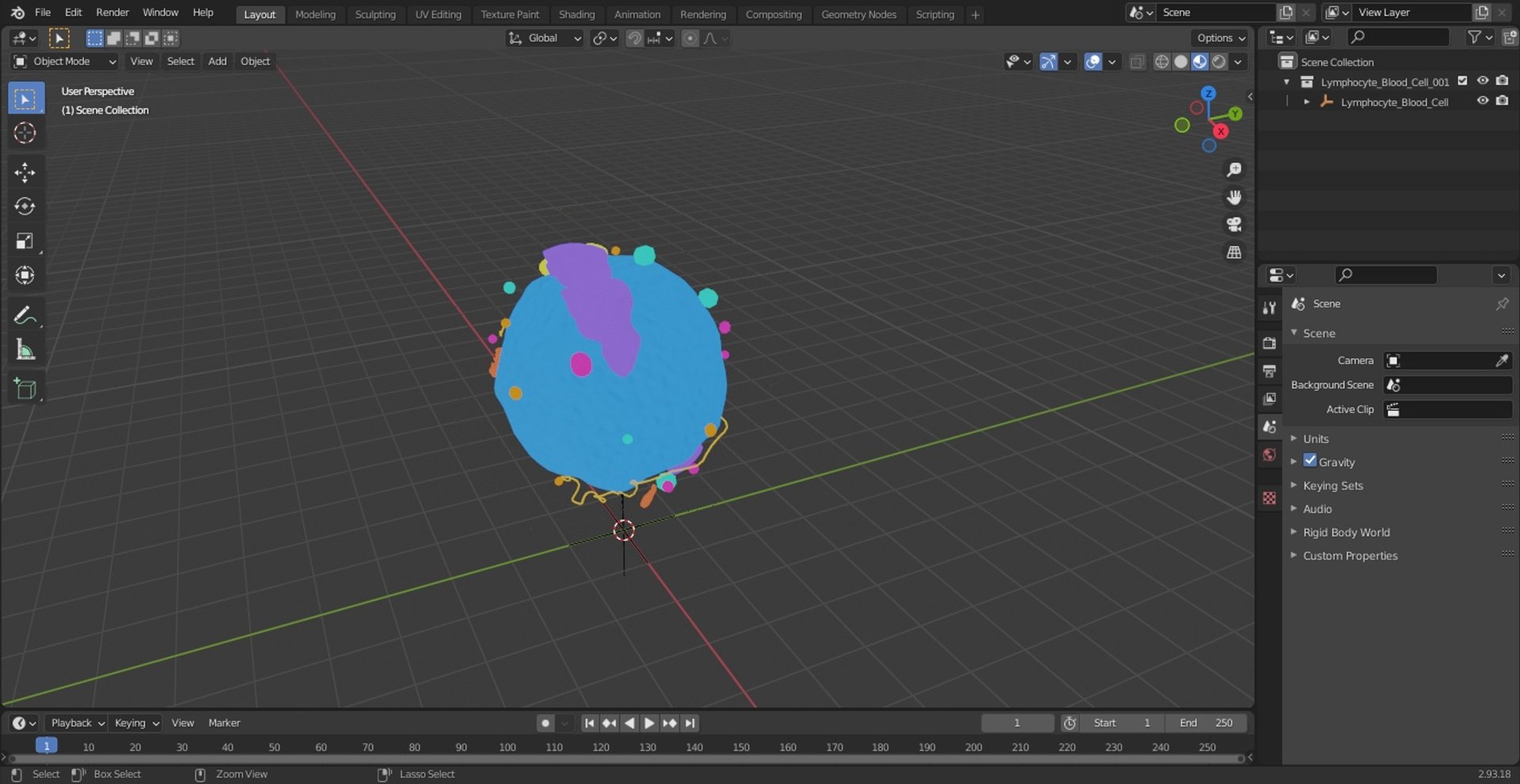 Lymphocyte Blood Cell 3D model - TurboSquid 2130574