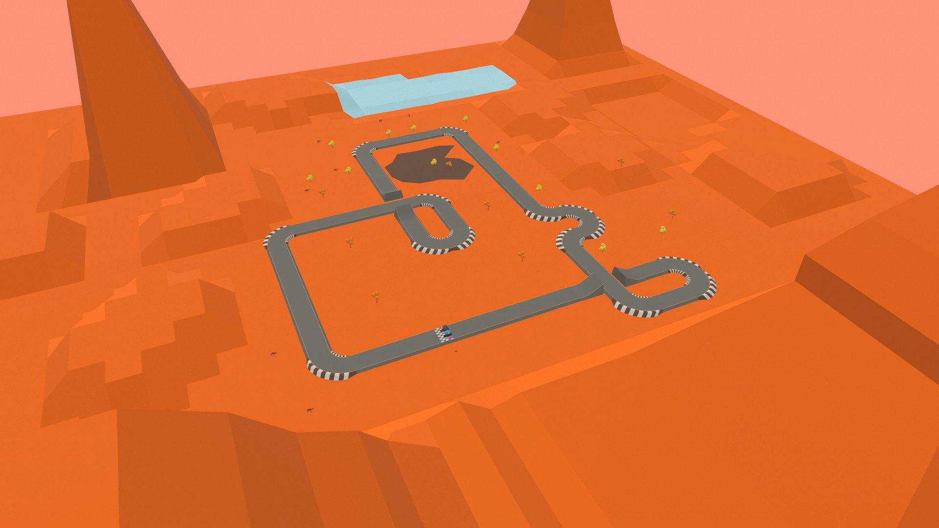 Race track low-poly 3D model - TurboSquid 1569942
