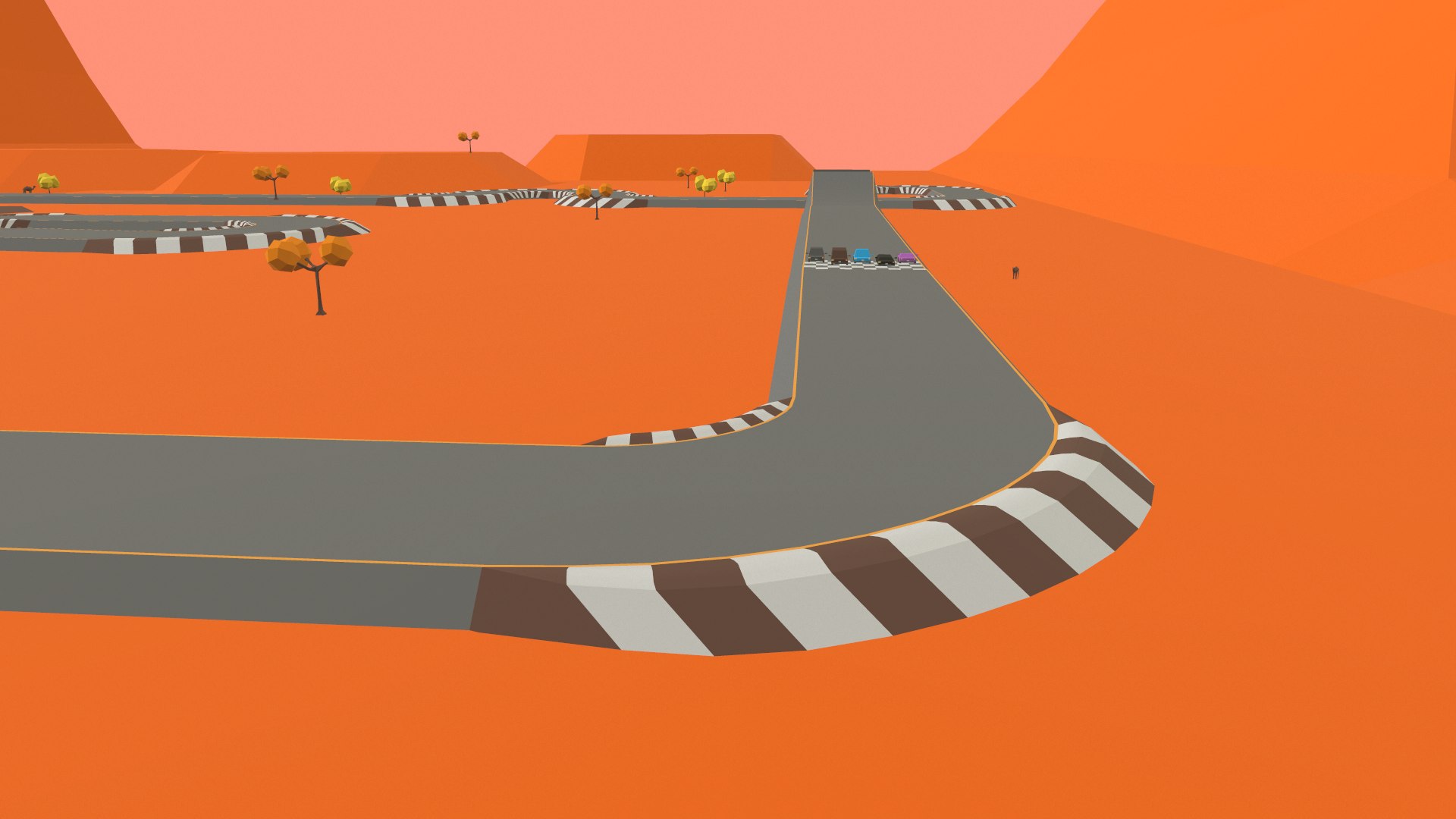 Race track low-poly 3D model - TurboSquid 1569942
