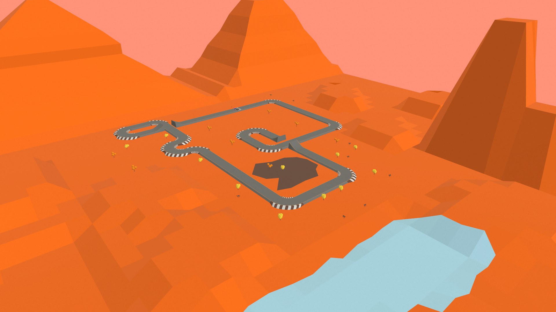 Race track low-poly 3D model - TurboSquid 1569942