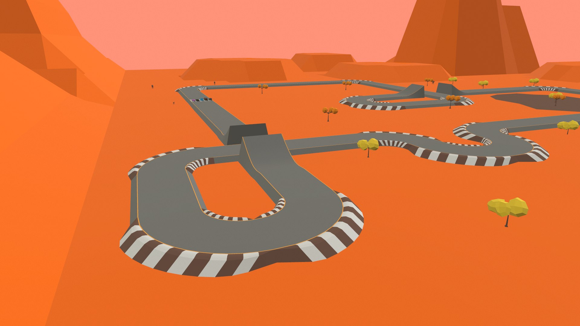 Race track low-poly 3D model - TurboSquid 1569942