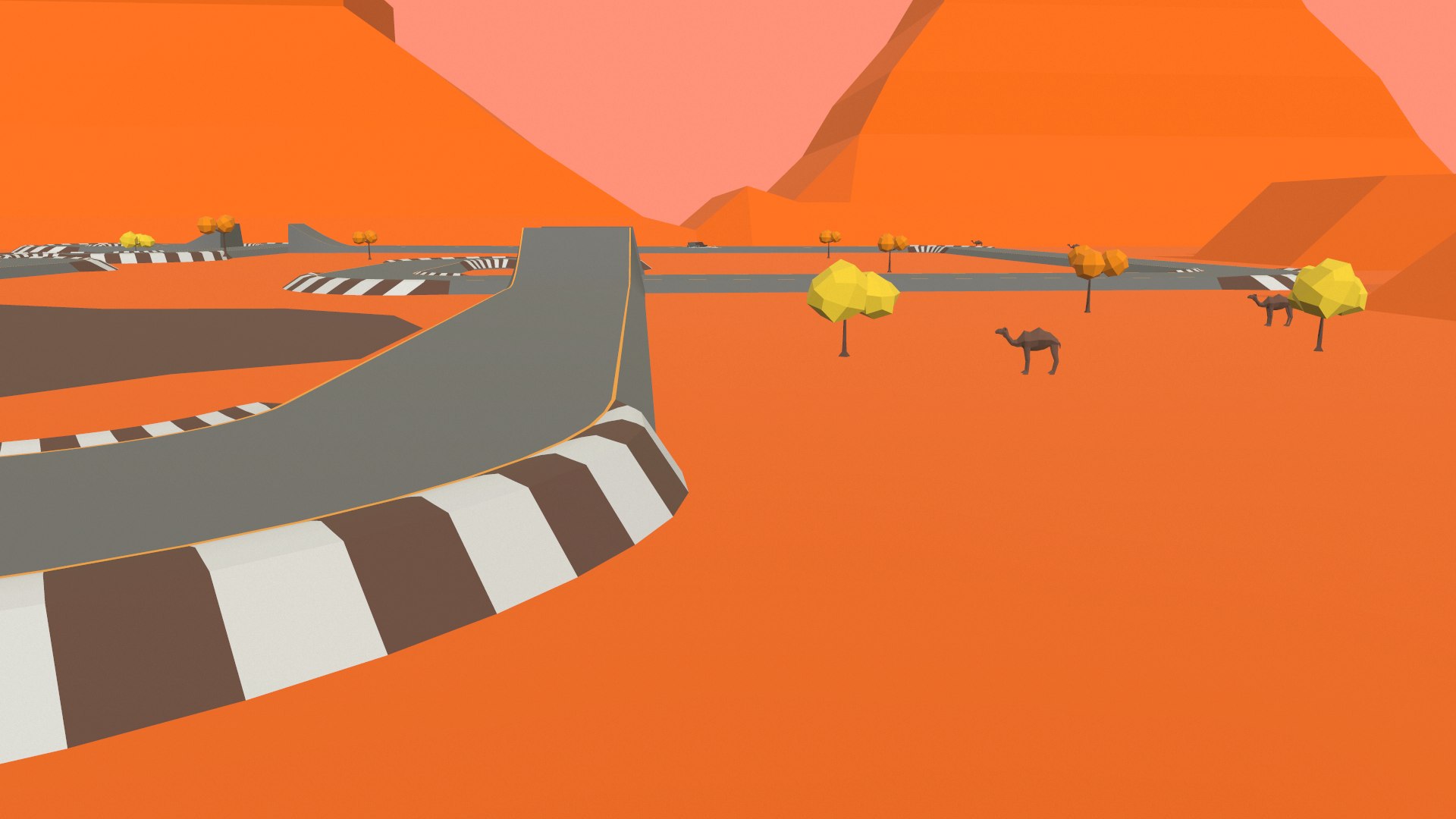 Race track low-poly 3D model - TurboSquid 1569942