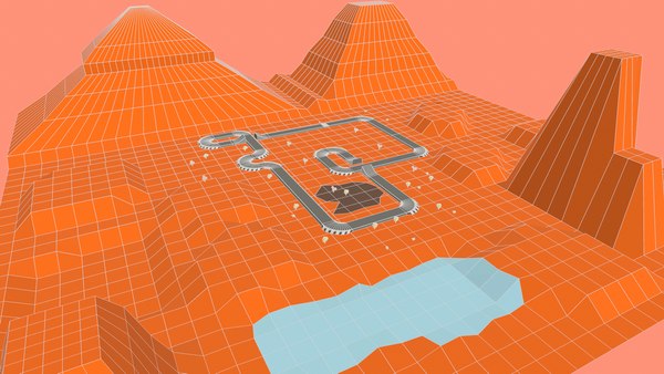 Race track low-poly 3D model - TurboSquid 1569942
