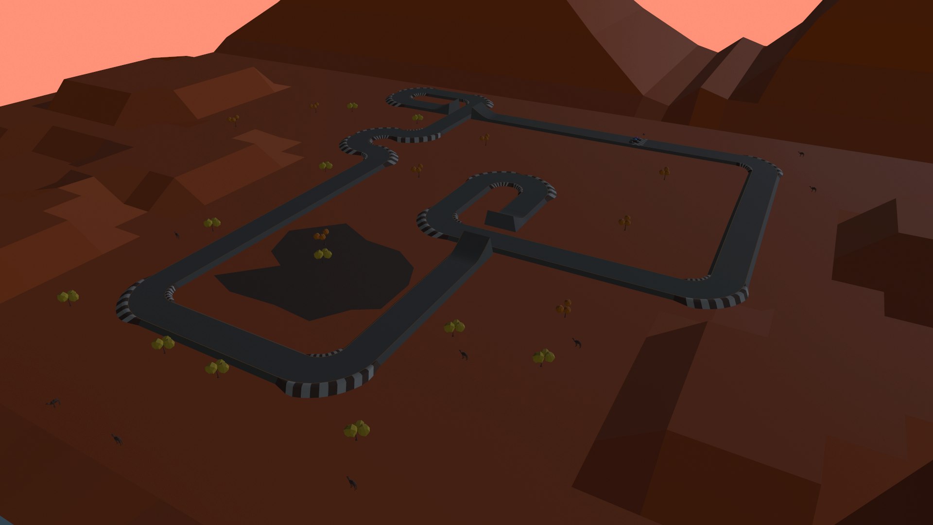 Race track low-poly 3D model - TurboSquid 1569942