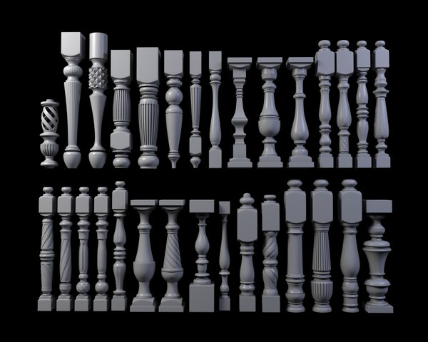 3D stair baluster staircase - TurboSquid 1439858