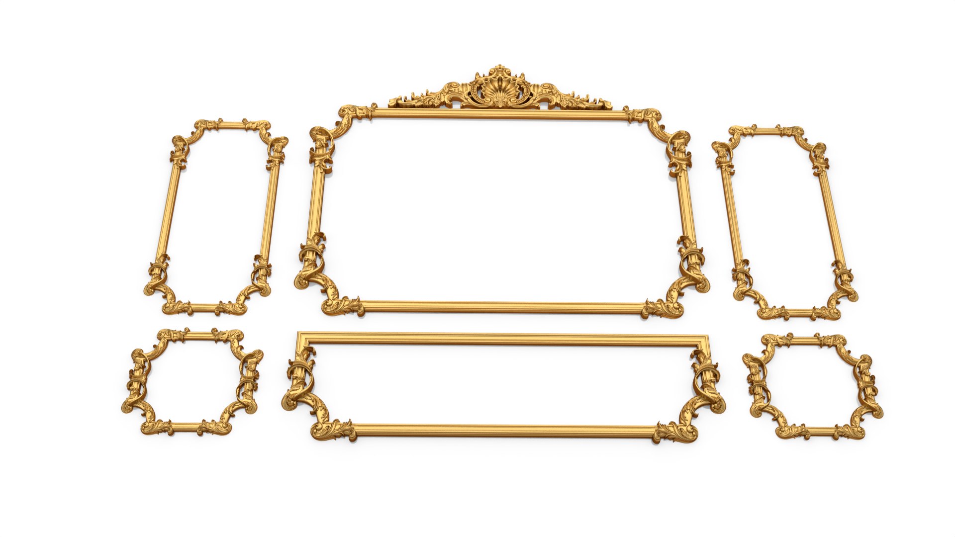 Plaster Decorative Frame 3d Mode 012 3D Model 3D Model - TurboSquid 1884469