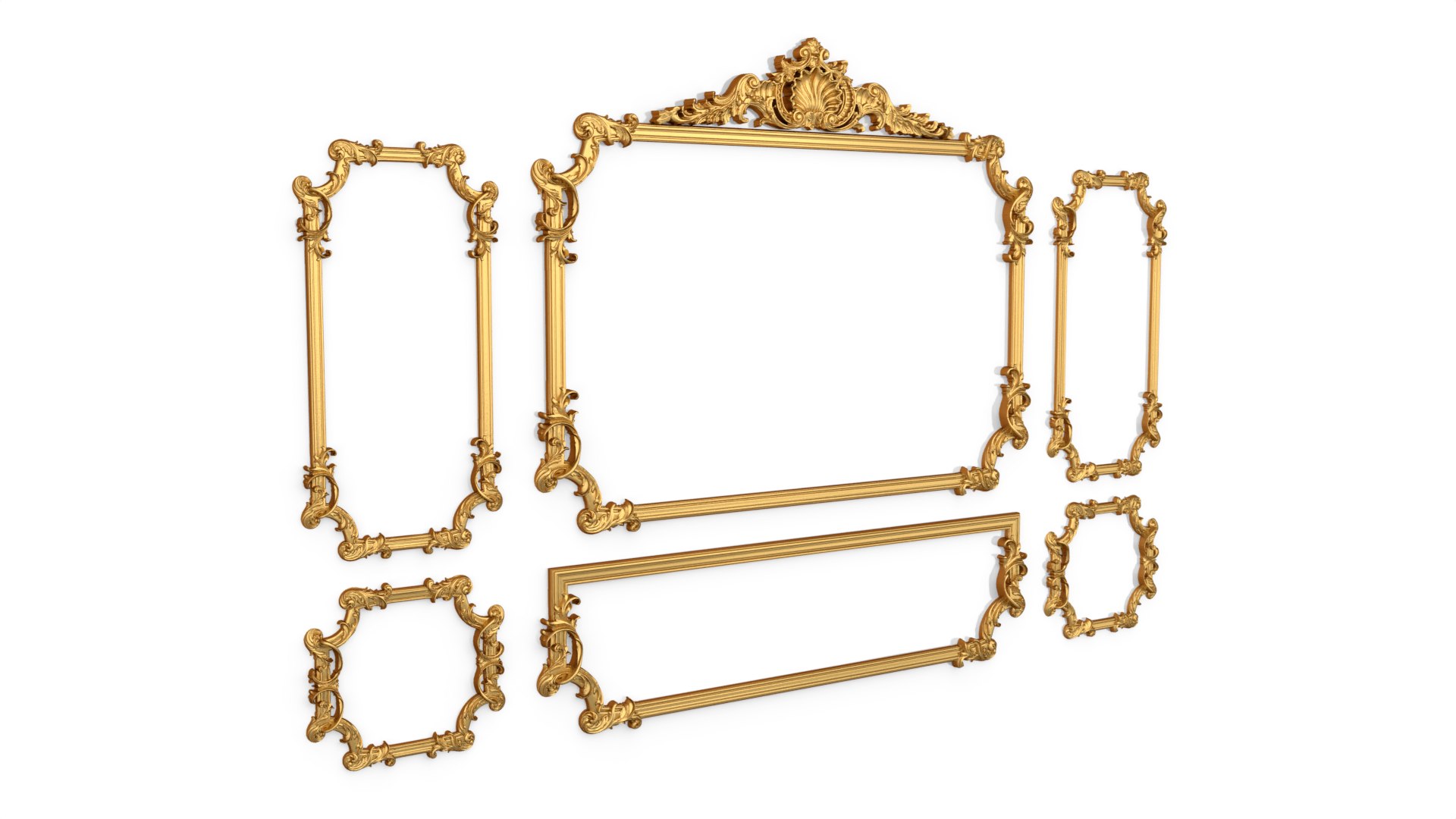 Plaster Decorative Frame 3d Mode 012 3D Model 3D Model - TurboSquid 1884469