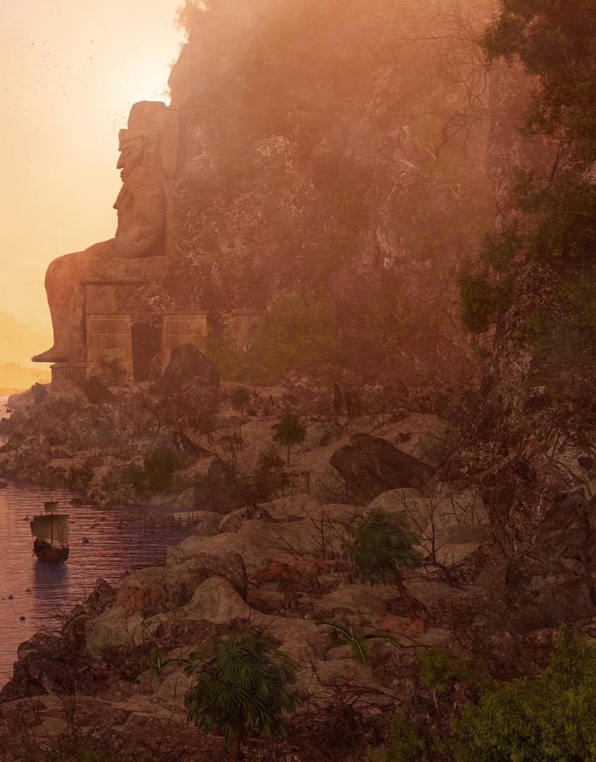 Fantasy Gate Nile River Model - TurboSquid 1981136