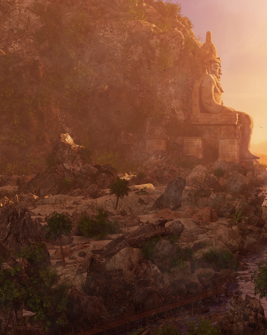 Fantasy Gate Nile River Model - TurboSquid 1981136