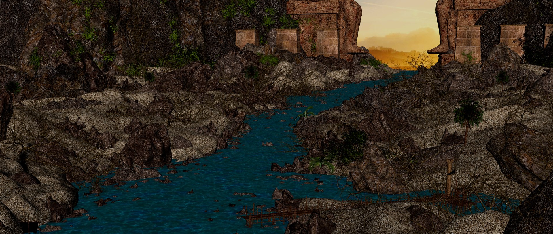 Fantasy Gate Nile River Model - TurboSquid 1981136