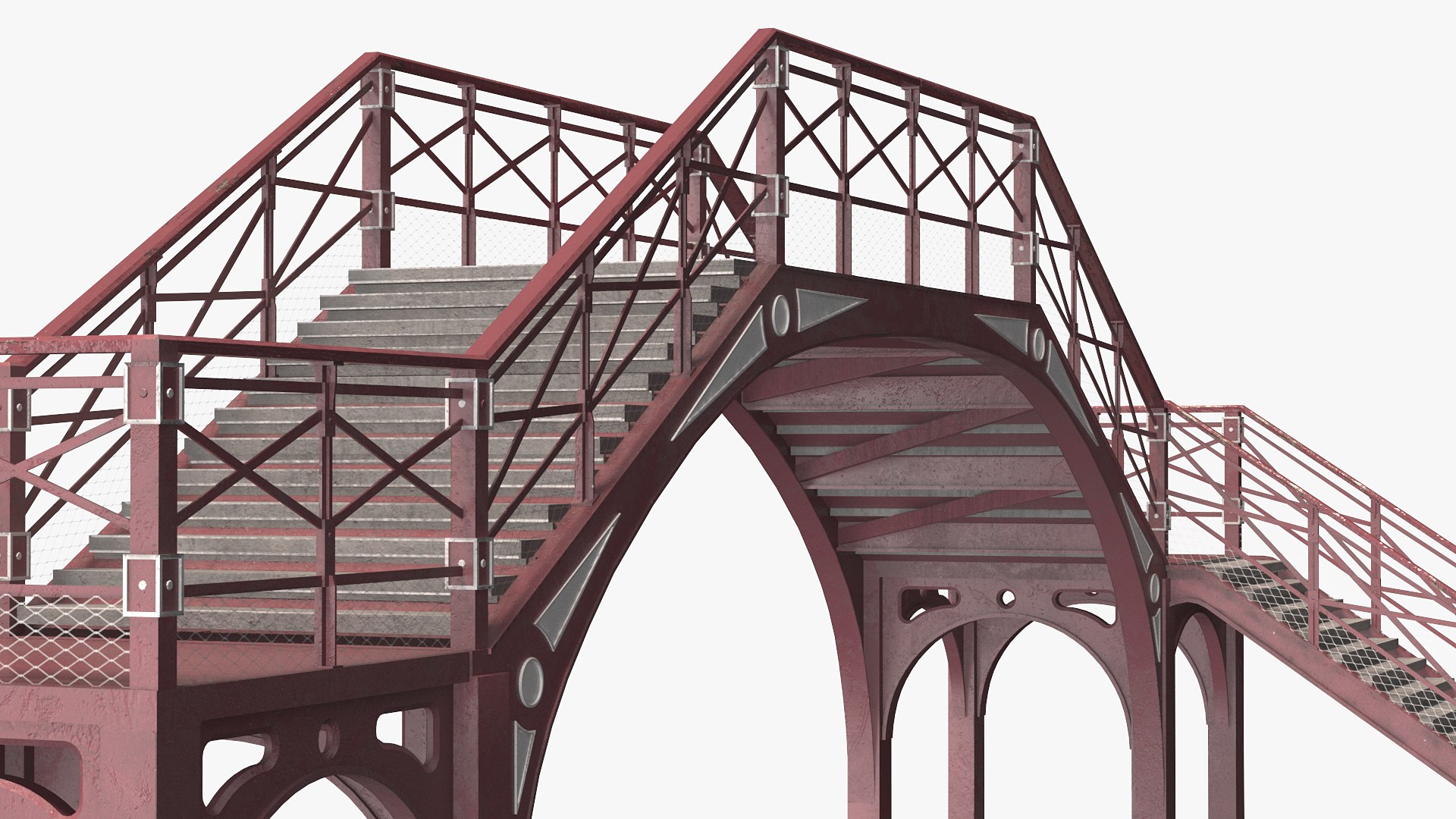 Retro Railway Pedestrian Bridge Model - TurboSquid 2276765