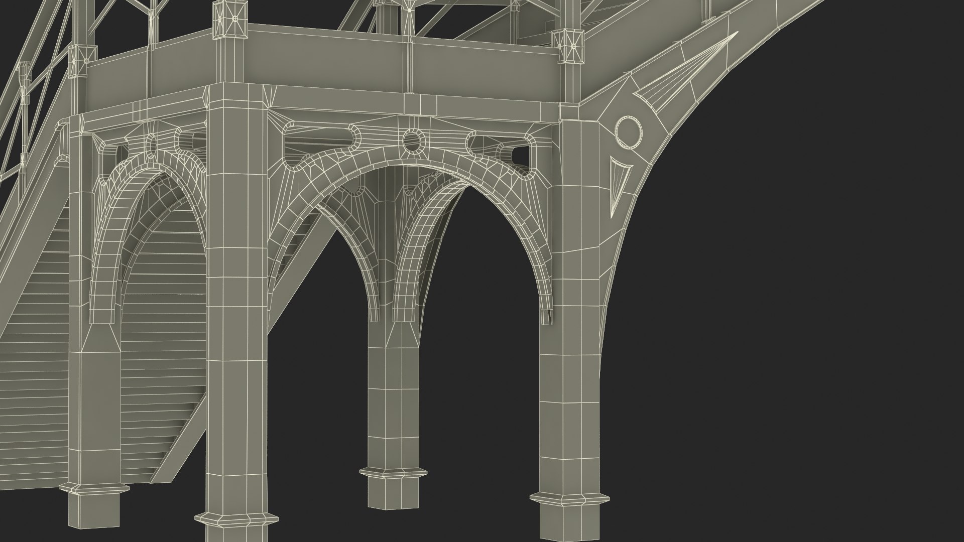 Retro Railway Pedestrian Bridge Model - TurboSquid 2276765