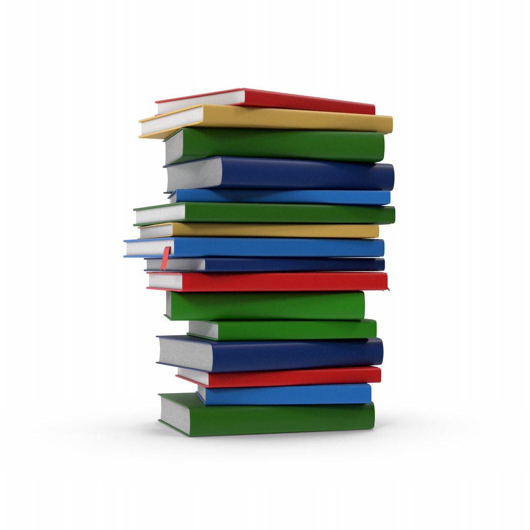3D Stack Of Books - TurboSquid 1841907