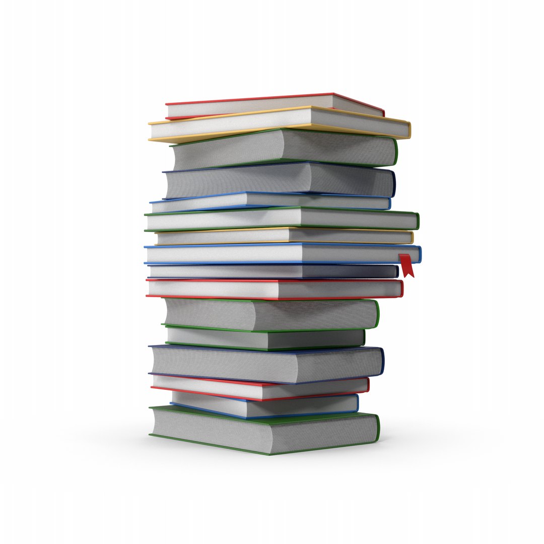 3D Stack Of Books - TurboSquid 1841907