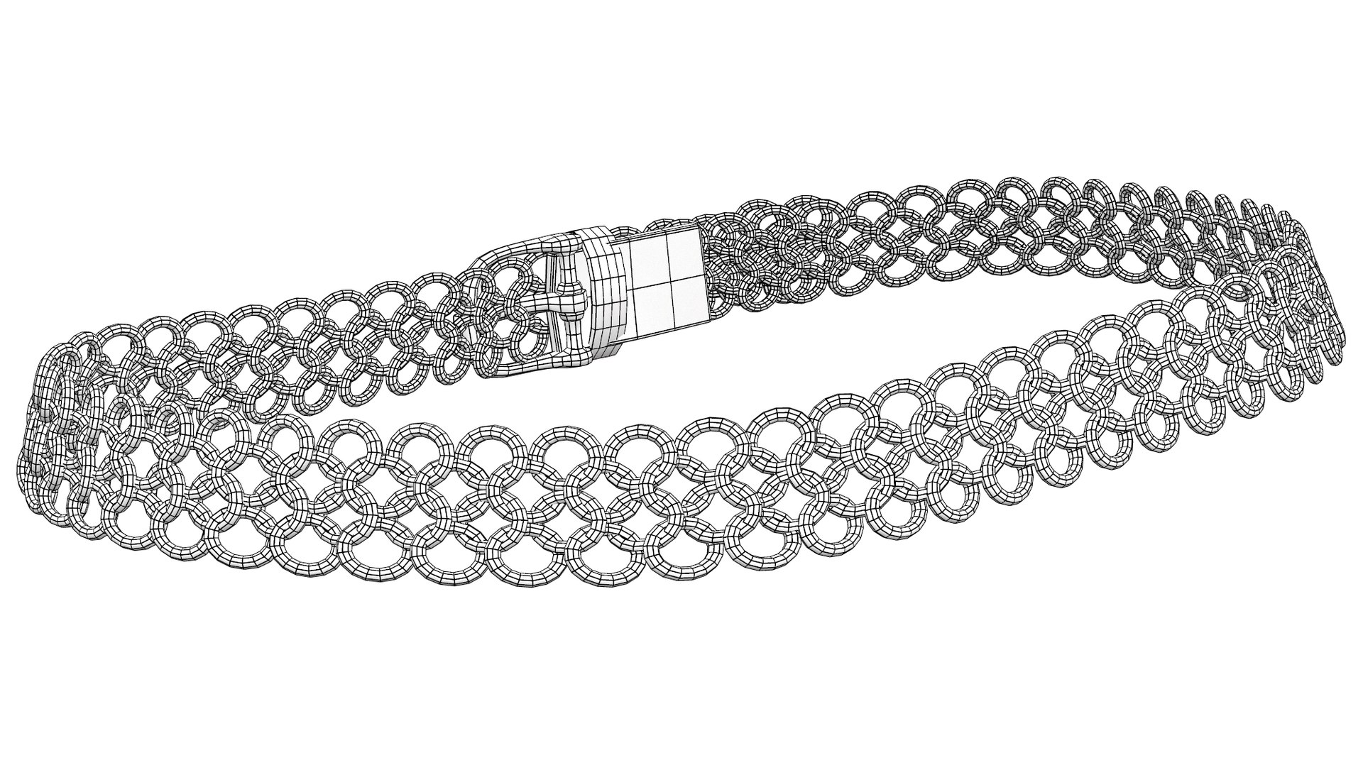 3D Model Metal Chains Belt - TurboSquid 2074850