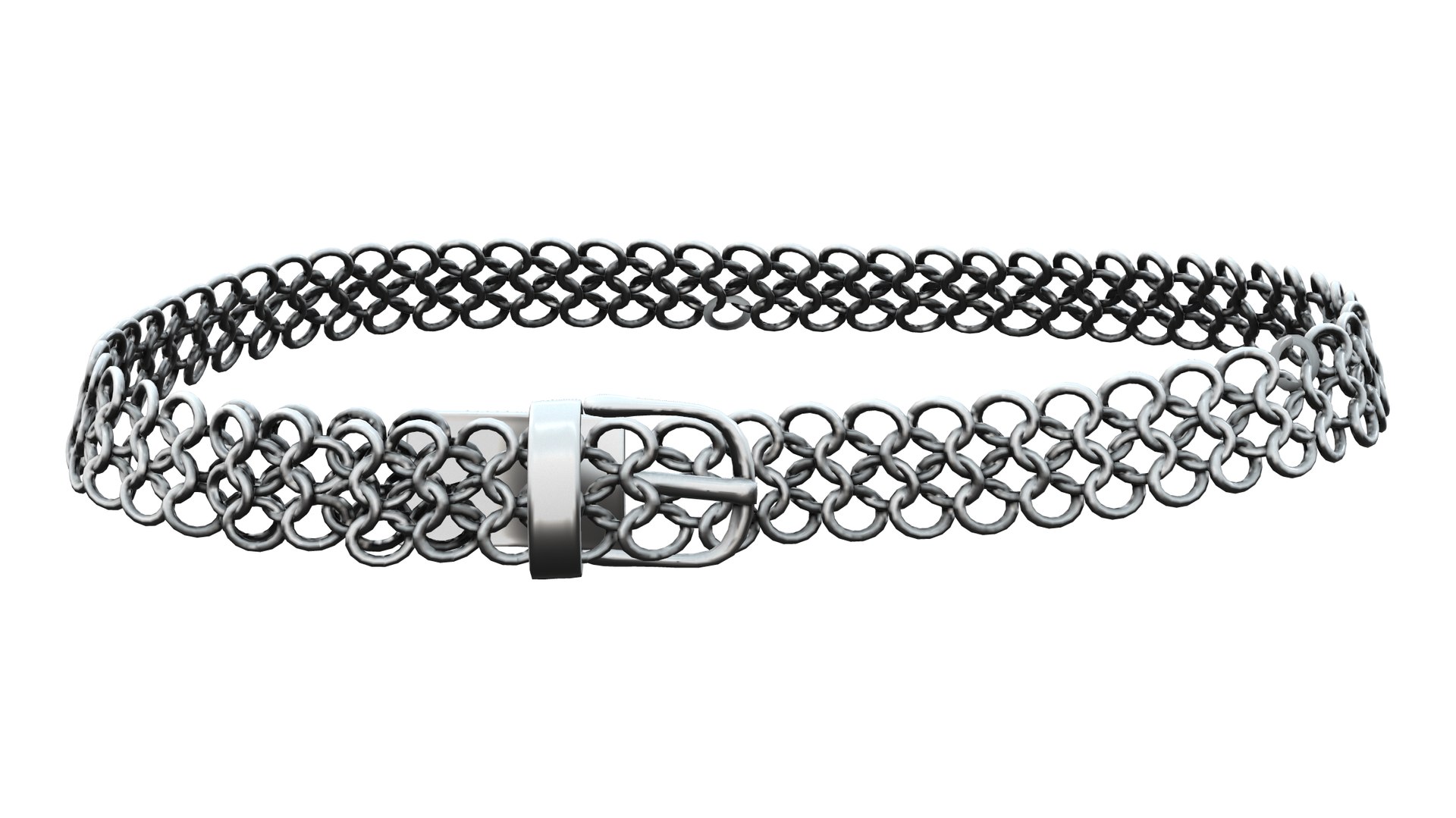 3D Model Metal Chains Belt - TurboSquid 2074850