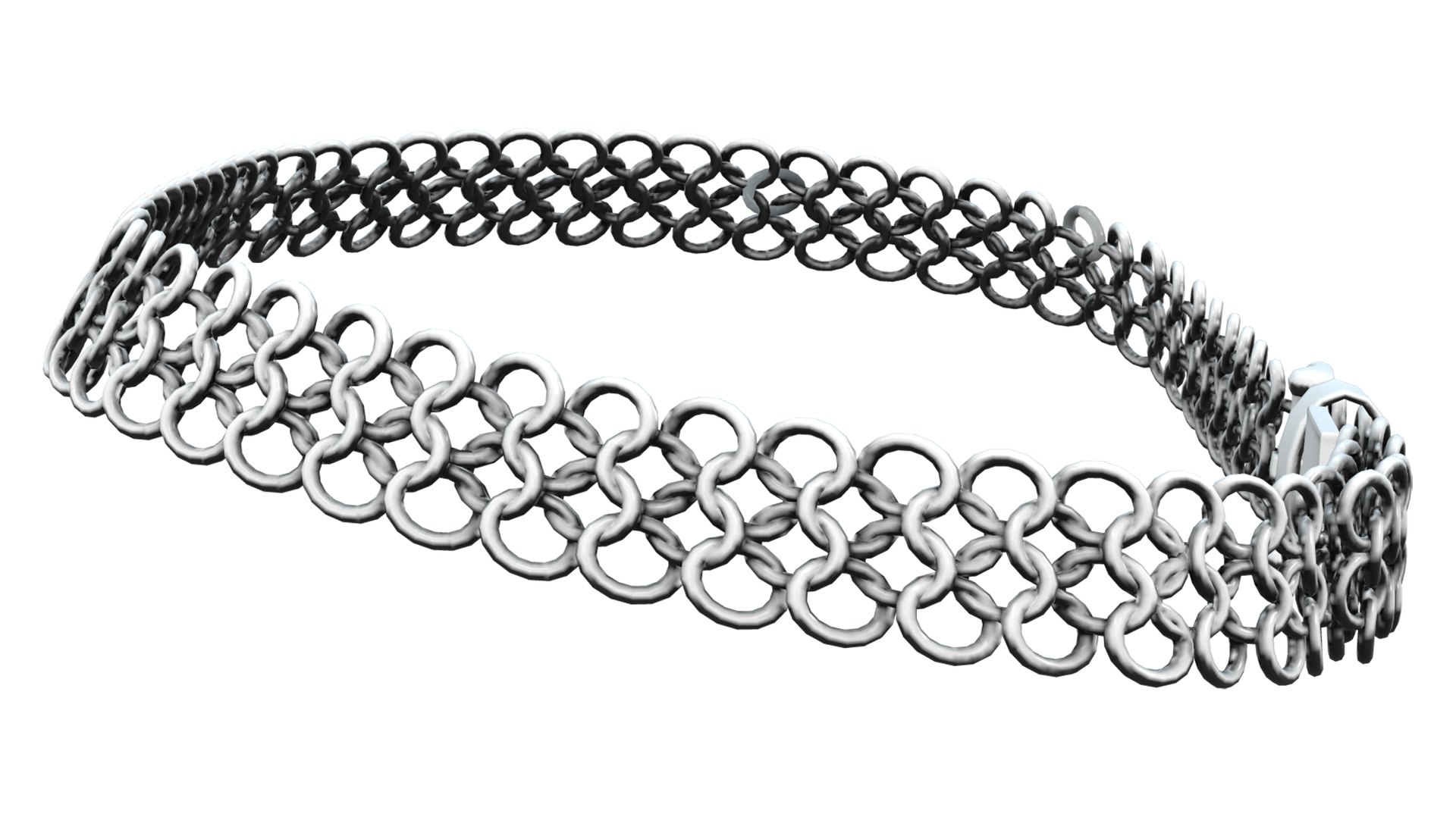 3D Model Metal Chains Belt - TurboSquid 2074850