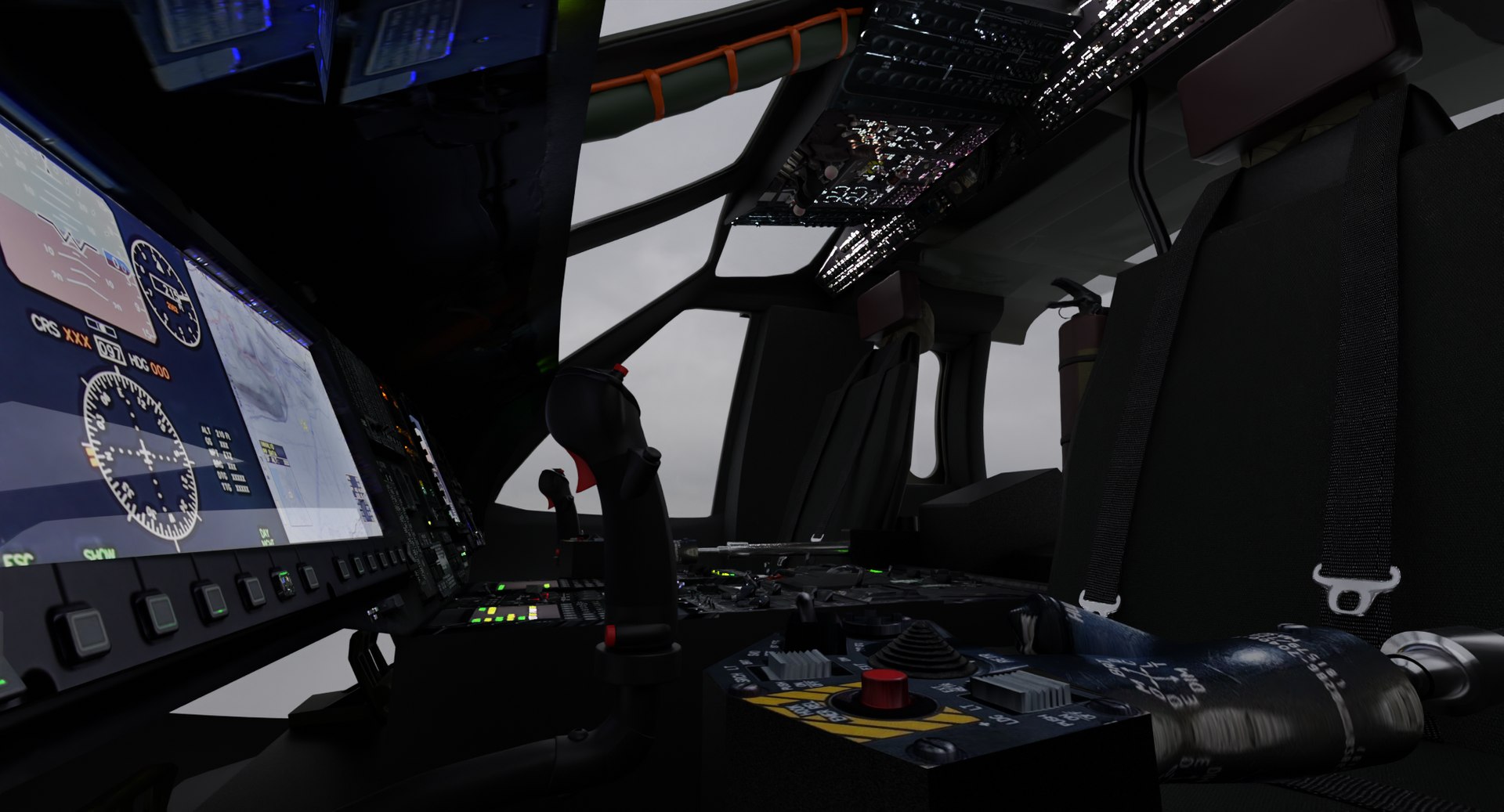 3D Black Hawk UH-60 Cockpit - TurboSquid 2104412