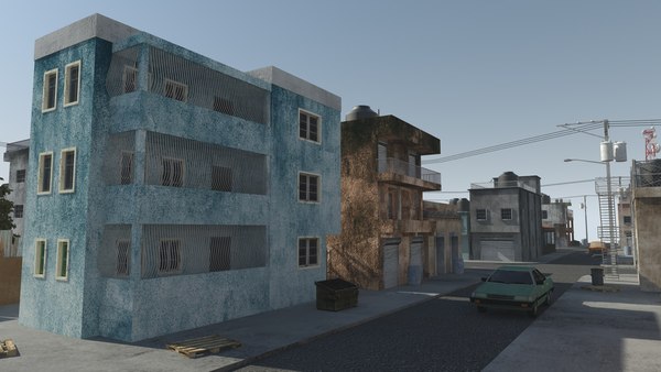 3D Poor Neighborhood Block - TurboSquid 1881274