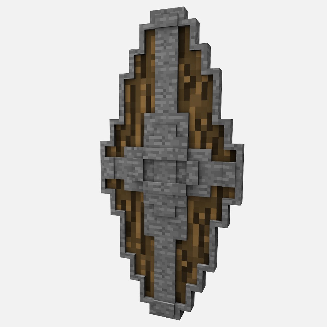 3d C4d Minecraft Shield Pack