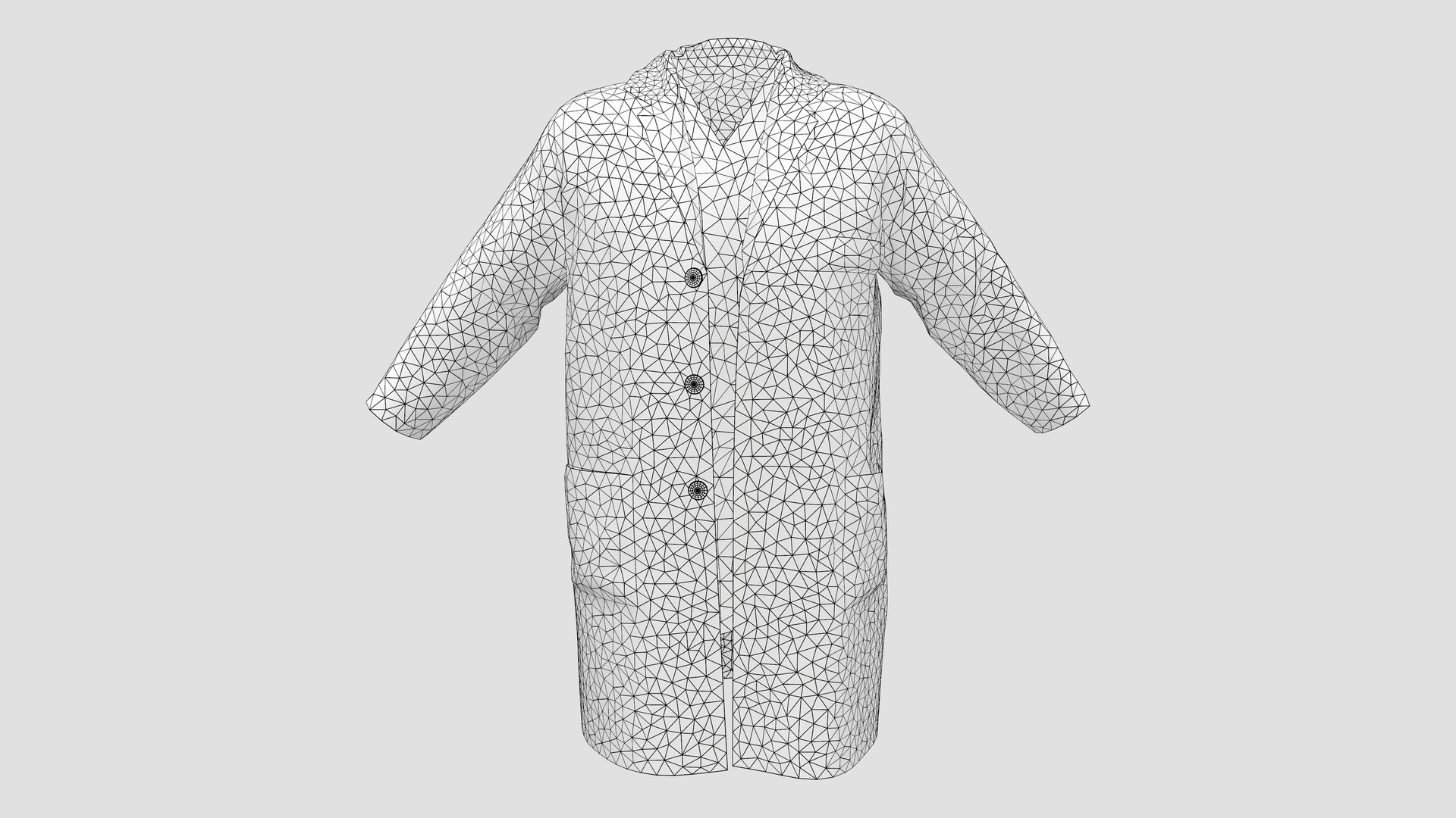 Mens Medical Scrub Top With Lab Coat Outfit 3D Model - TurboSquid 1916597