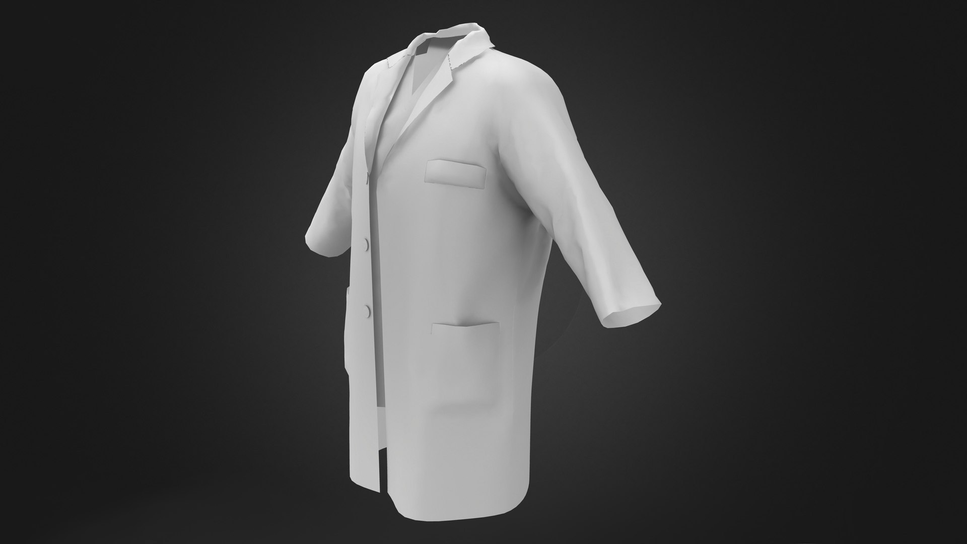 Mens Medical Scrub Top With Lab Coat Outfit 3D Model - TurboSquid 1916597